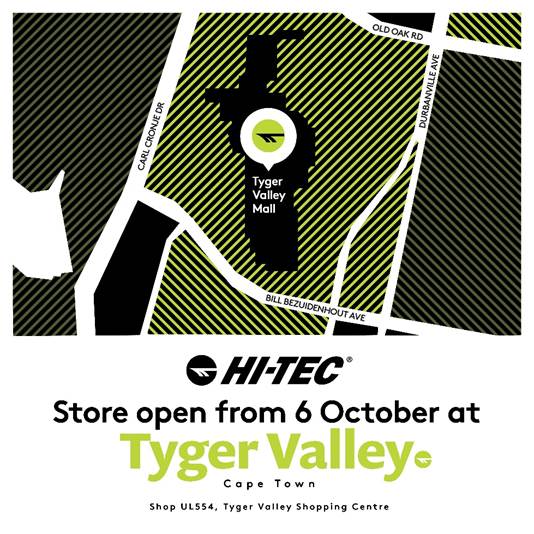 Hi-Tec launches brand-new store in Tyger Valley Shopping Centre, doors open Oct 6 — www.guzzle.co.za