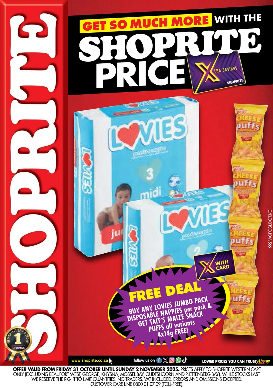 Shoprite Western Cape : The Shoprite Price (31 October - 02 November ...