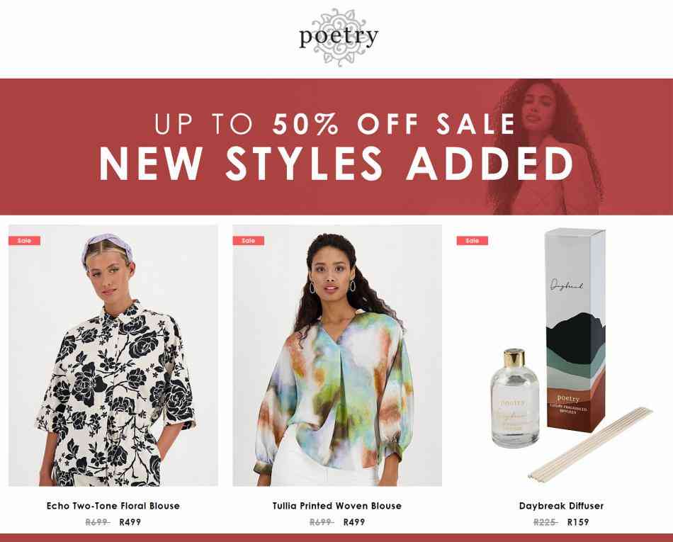 Poetry : Up to 50% Off Sale (Request Valid Dates From Retailer) — www ...
