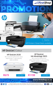 First Shop : HP Printer Promo (30 Jan - 6 Feb 2020) — www.guzzle.co.za
