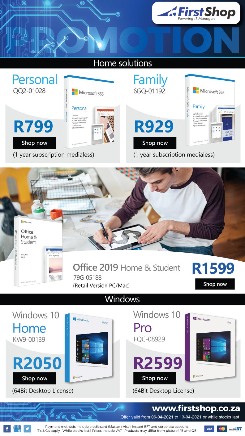 First Shop : Microsoft Promo (6 April - 13 April 2021) — www.guzzle.co.za