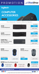 First Shop : Logitech Promotion (28 May - 4 June 2019) — www.guzzle.co.za