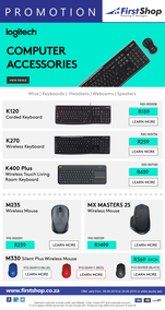 First Shop : Logitech Promotion (8 June - 25 June 2019) — www.guzzle.co.za