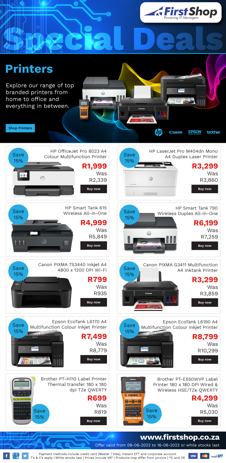 First Shop : Printers (09 June - 16 June 2022) — m.guzzle.co.za