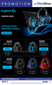 First Shop : Logitech Promotion (10 July - 24 July 2018) — www.guzzle.co.za