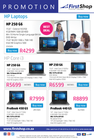 First Shop : HP Laptop Promotion (7 Aug - 31 Aug 2018) — www.guzzle.co.za