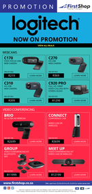 First Shop : Logitech Promotion (25 Sept - 5 Oct 2018) — www.guzzle.co.za