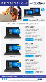 First Shop : HP Laptop Promo (3 Oct - 10 Oct 2019) — www.guzzle.co.za