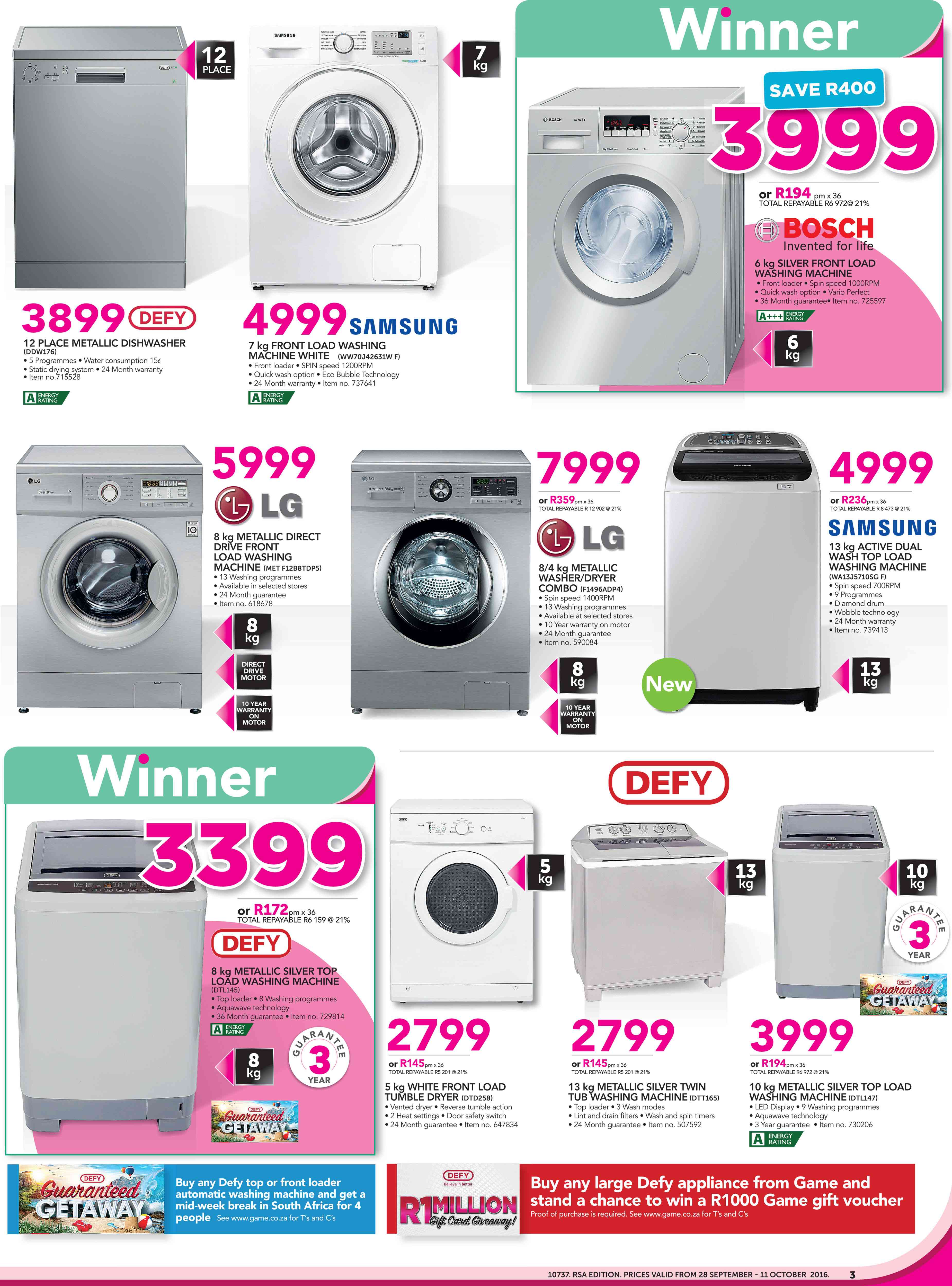 Special Defy 10Kg Metallic Silver Top Load Washing Machine DTL147 — www ...