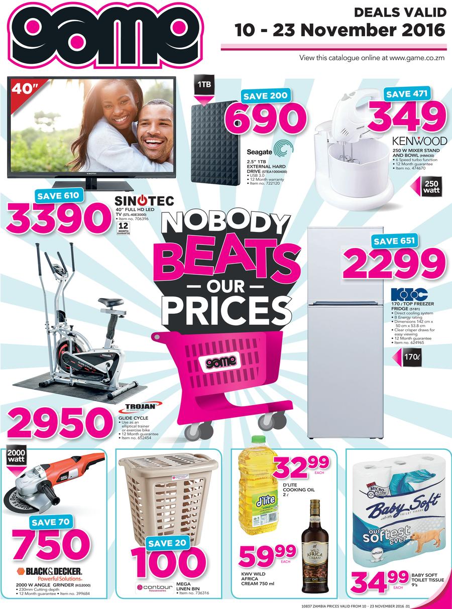 Game Zambia : Lusaka (10 Nov - 23 Nov 2016) — m.guzzle.co.za