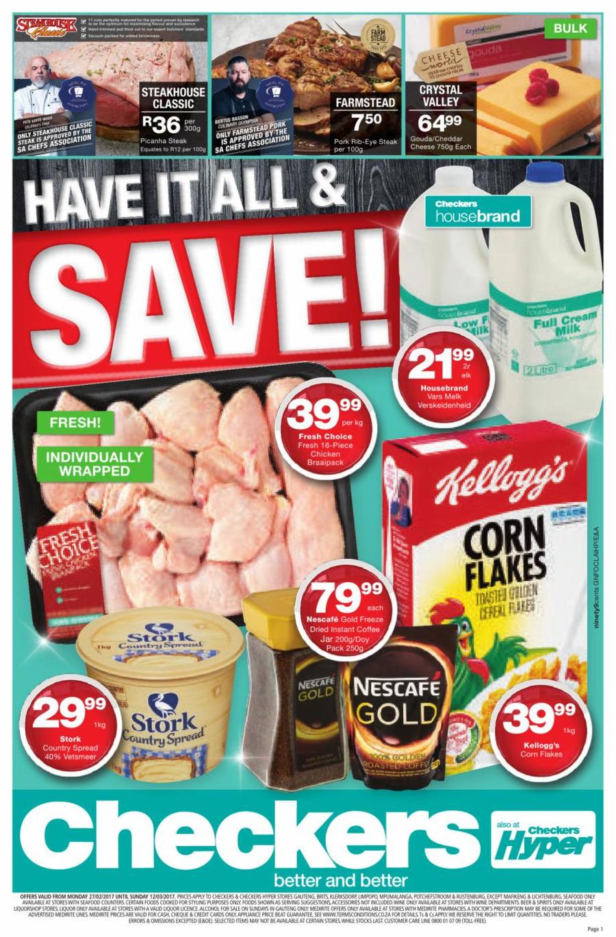 Checkers : Save! (27 Feb - 12 Mar 2017) — m.guzzle.co.za