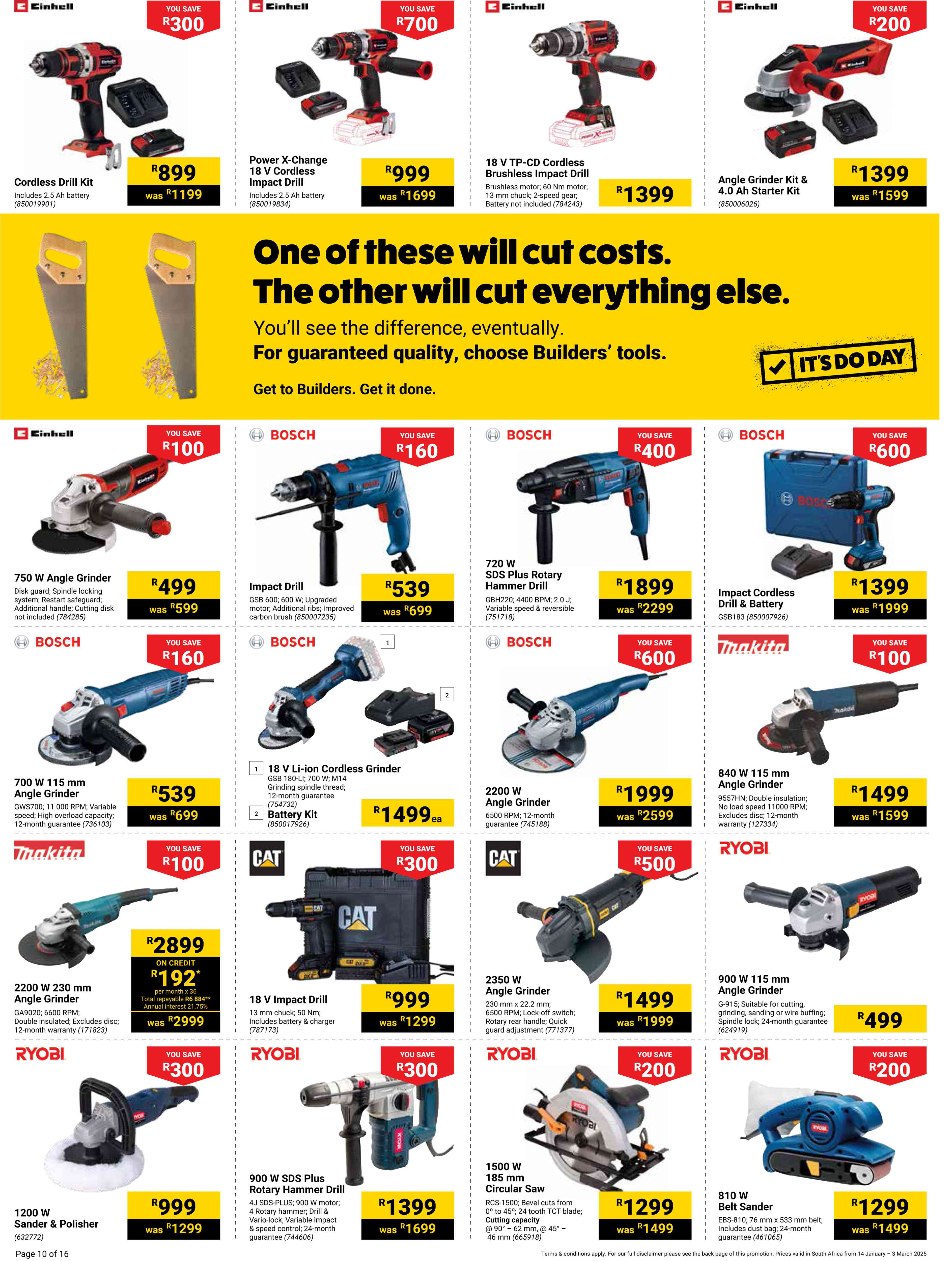 DIY Specials | Catalogue | SA Promotional Leaflets | Builders