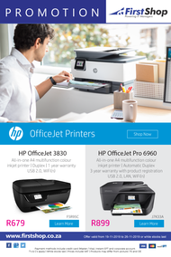 First Shop : HP Printer Promo (19 Nov - 26 Nov 2019) — www.guzzle.co.za