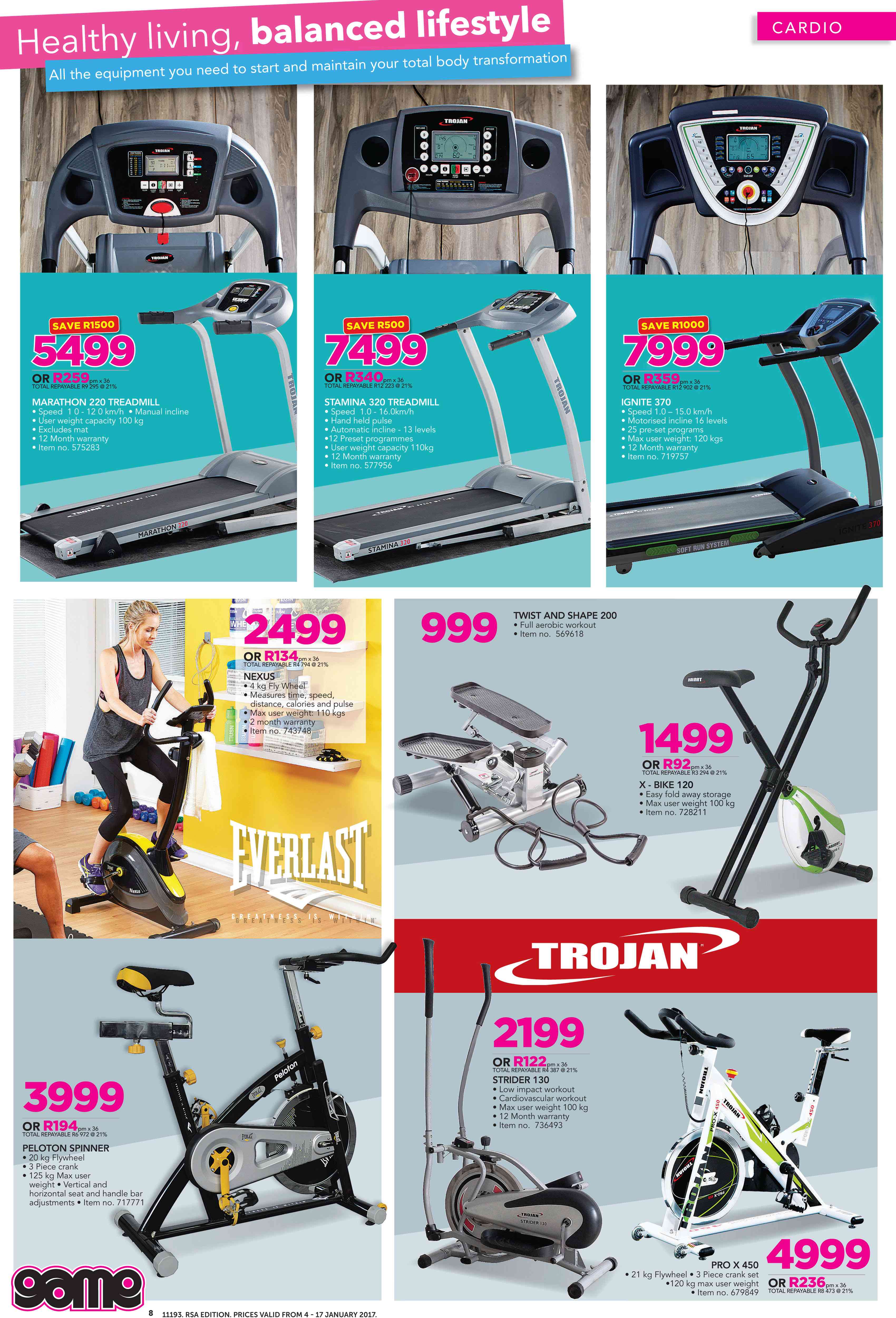 Special Trojan Stamina 320 Treadmill — www.guzzle.co.za