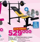 Special Everlast Iron Man Bench Combo With Free Trojan 20Kg Dumbell ...