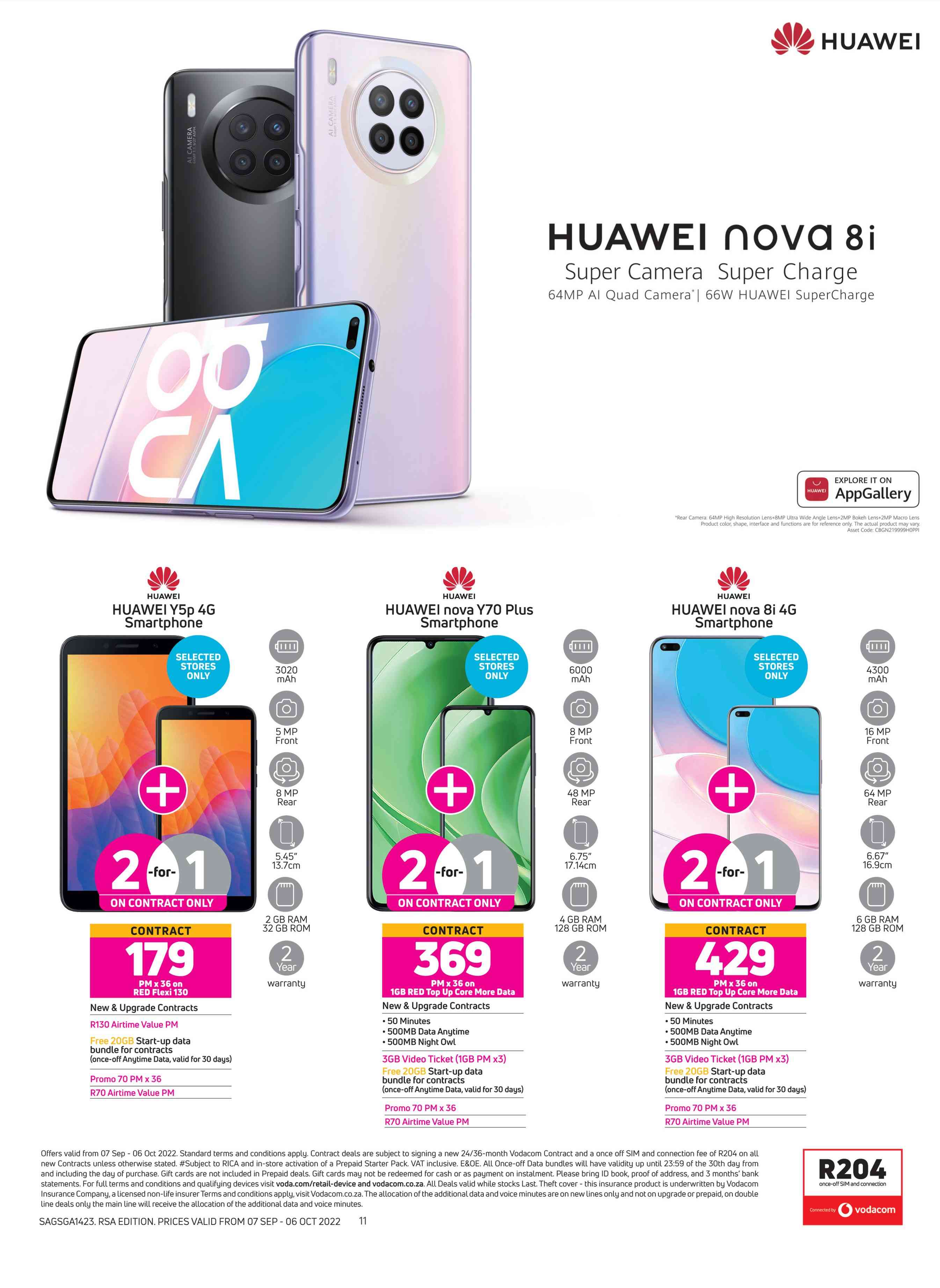Special 2 x Huawei Nova Y70 Plus Smartphone-On 1GB Red Top Up Core More Data + On Promo 70 — www ...