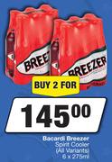 Special Bacardi Breezer Spirit Cooler (All Variants)-For 2 x 6 x 275ml ...