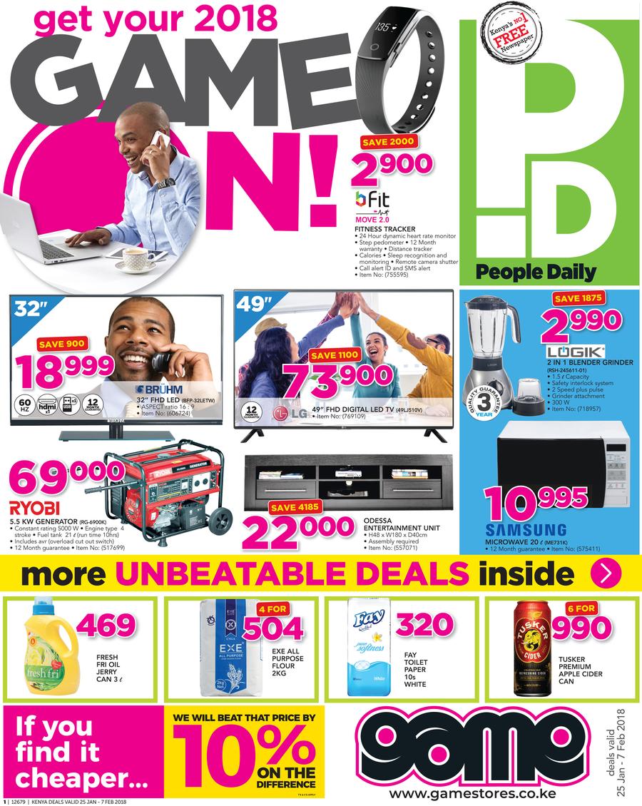 Game Kenya : Get Your 2018 Game On (25 Jan - 7 Feb 2018) — m.guzzle.co.za