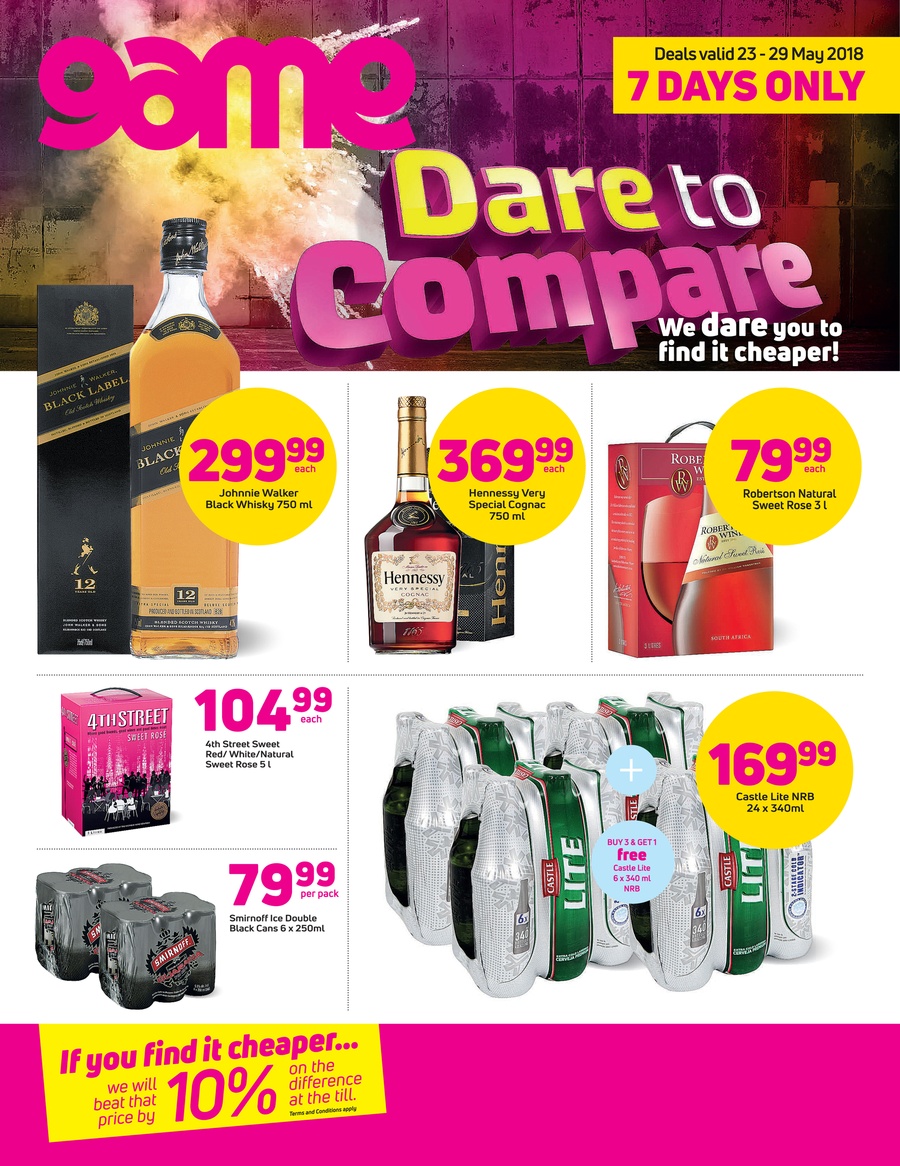 Game Liquor : Dare To Compare (23 May - 29 May 2018) — m.guzzle.co.za
