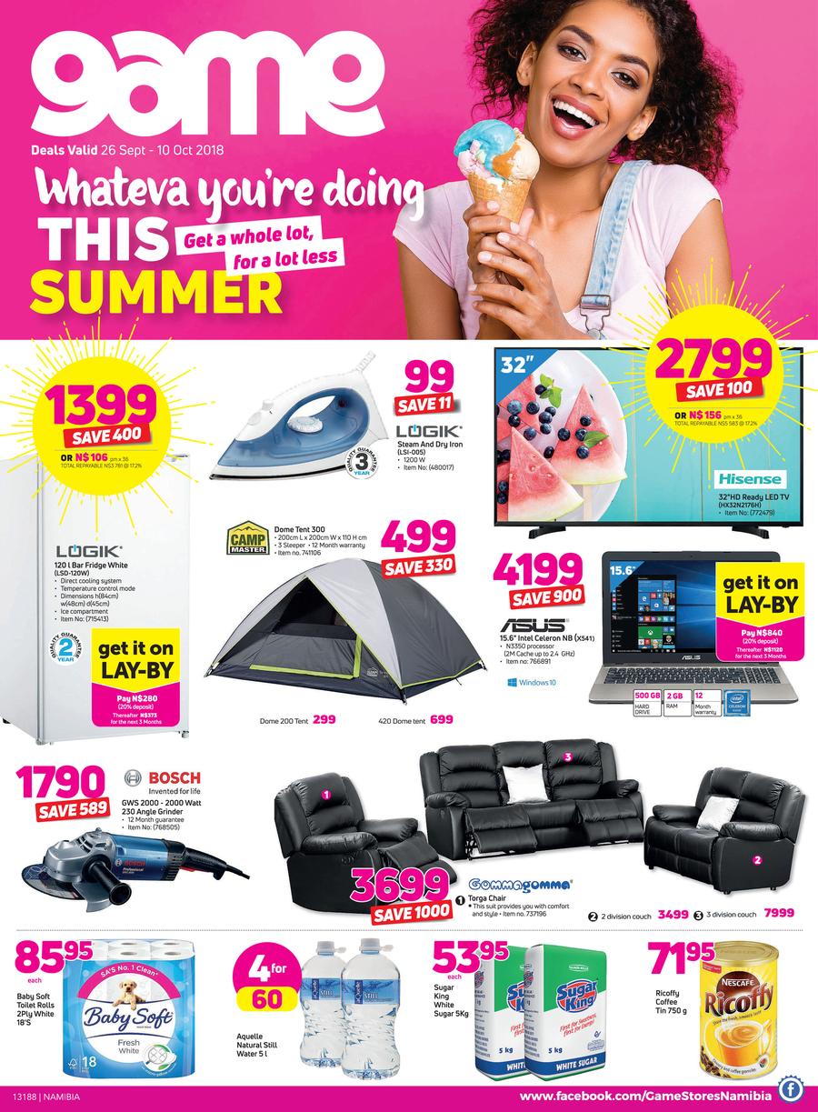 Game Namibia : Whateva You're Doing This Summer (26 Sept - 10 Oct 2018 ...