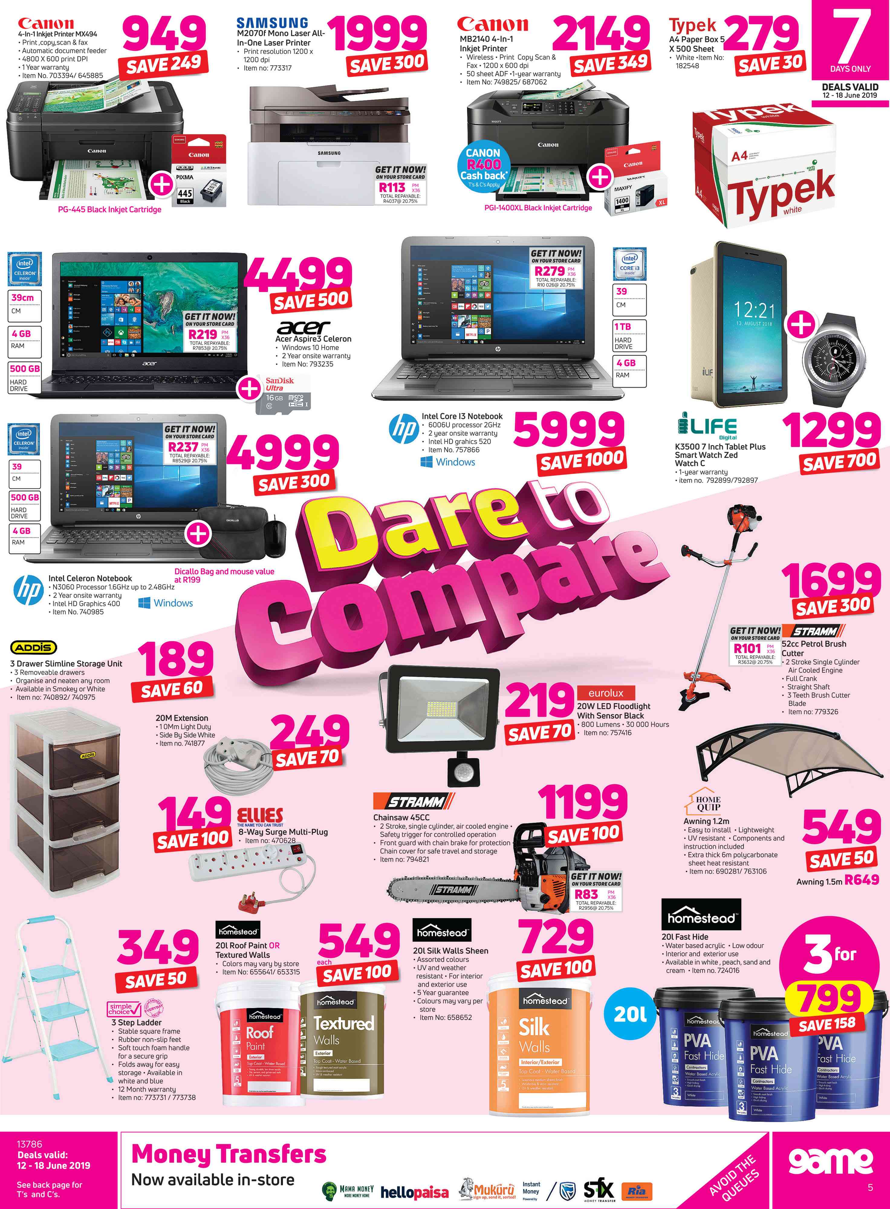 Game : Dare To Compare (12 June - 18 June 2019) — www.guzzle.co.za