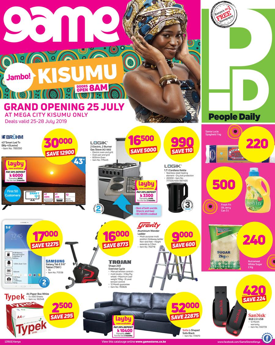Game Kenya : Kisumu Store Opening Deals (25 July - 28 July 2019). — m ...