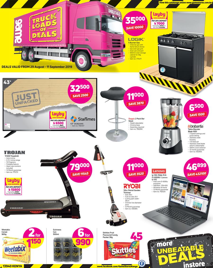 Game Kenya : Truck Loads Of Deals (29 Aug - 11 Sept 2019) — m.guzzle.co.za