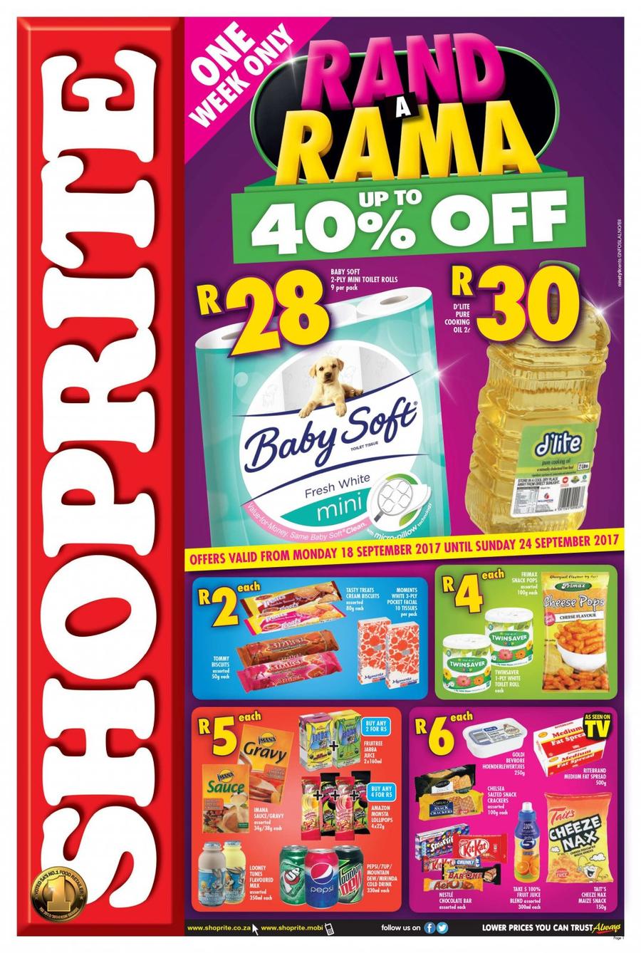 Shoprite : Rand Rama (18 Sep - 24 Sep 2017) — m.guzzle.co.za