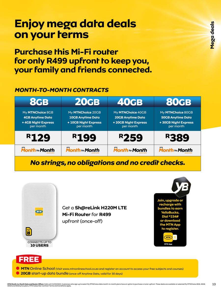 MTN : Y'ello (1 March - 31 March 2022) — www.guzzle.co.za