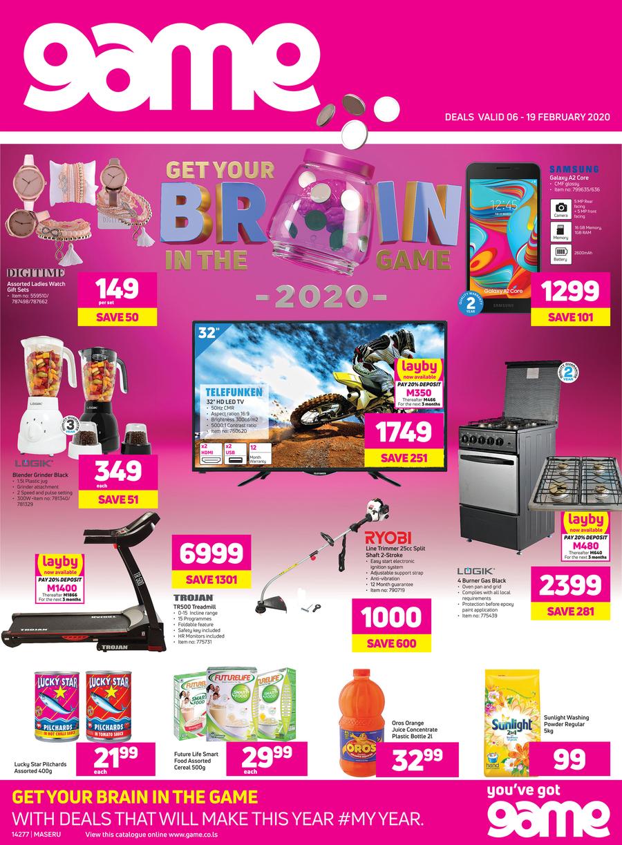 Game Lesotho : Get Your Brain In The Game (6 Feb - 19 Feb 2020) — m ...