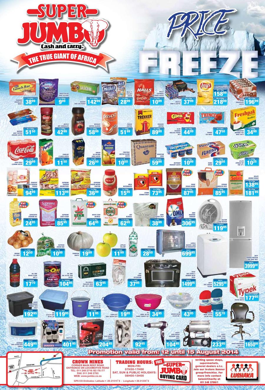 Jumbo Cash And Carry ( 12 Aug - 15 Aug 2014 ) — m.guzzle.co.za