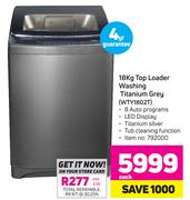 Special 18KG HISENSE Top Loader Washing Titanium Grey - WTY1802T — www ...