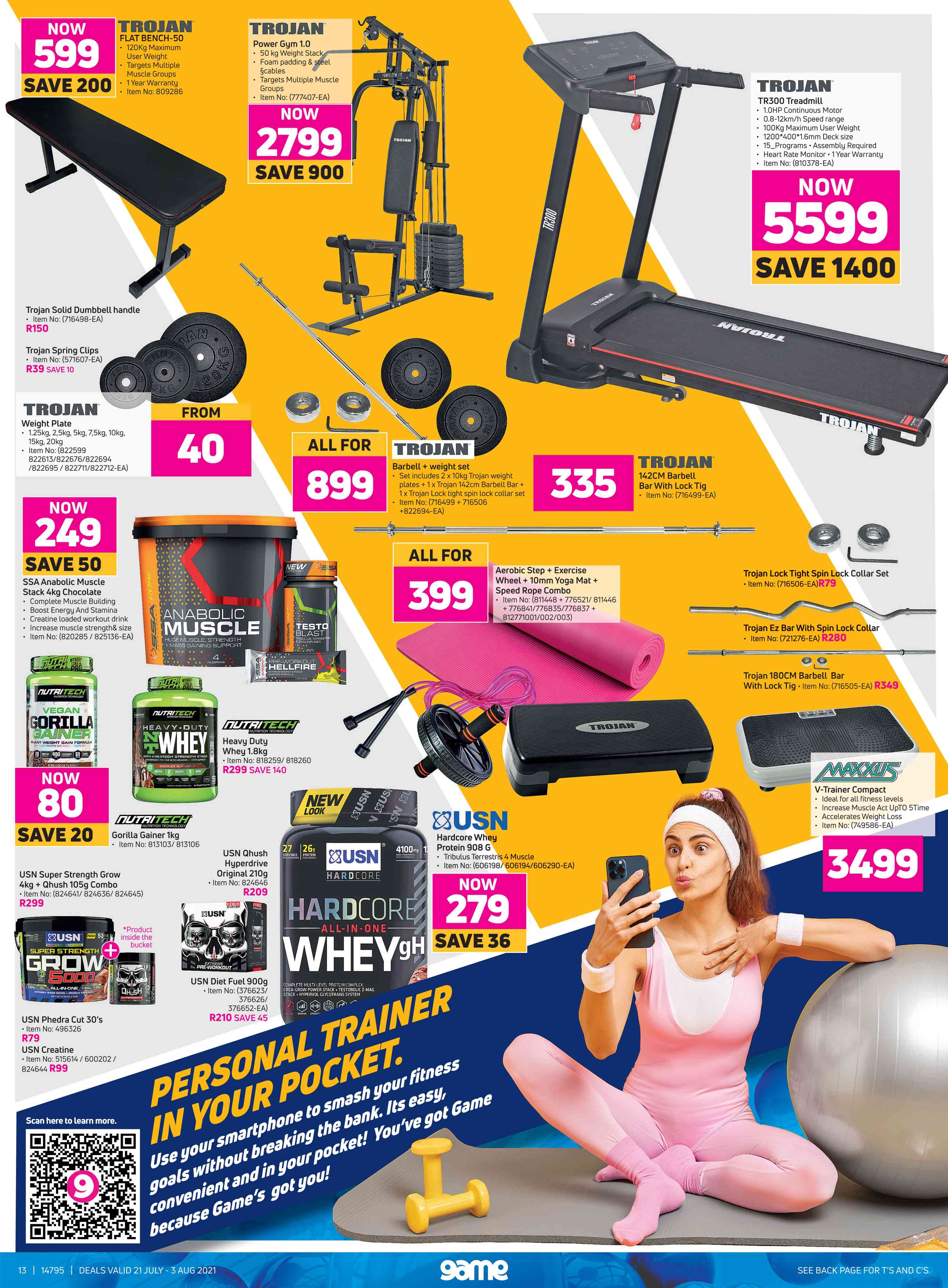 Special Trojan TR300 Treadmill — www.guzzle.co.za