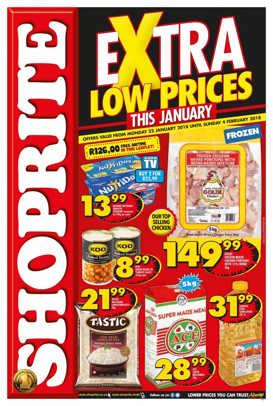Shoprite : Extra Low Prices (22 Jan - 04 Feb 2018) — m.guzzle.co.za