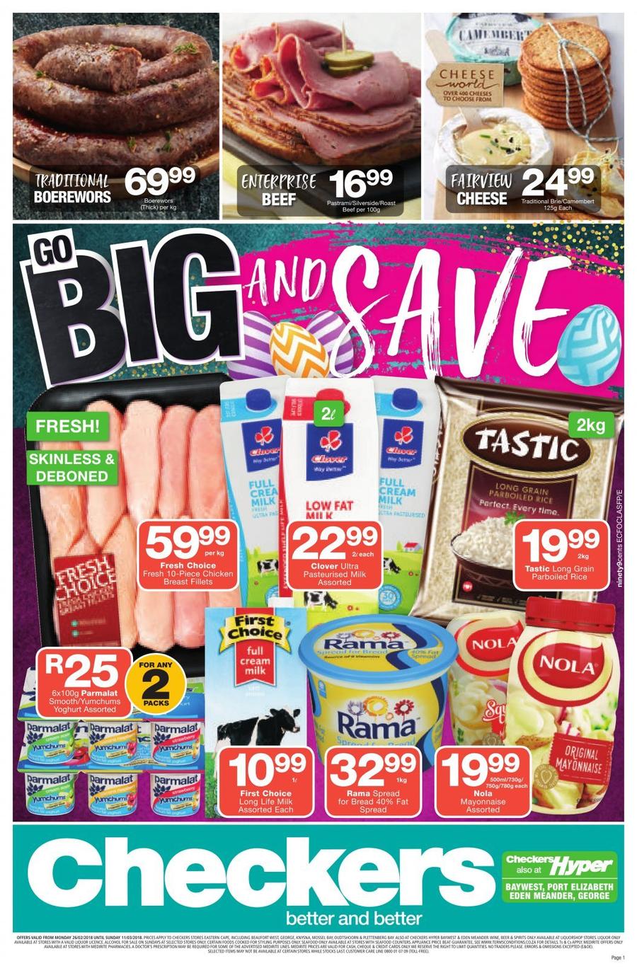Checkers Eastern Cape : Go Big And Save (26 Feb - 11 Mar 2018) — m ...