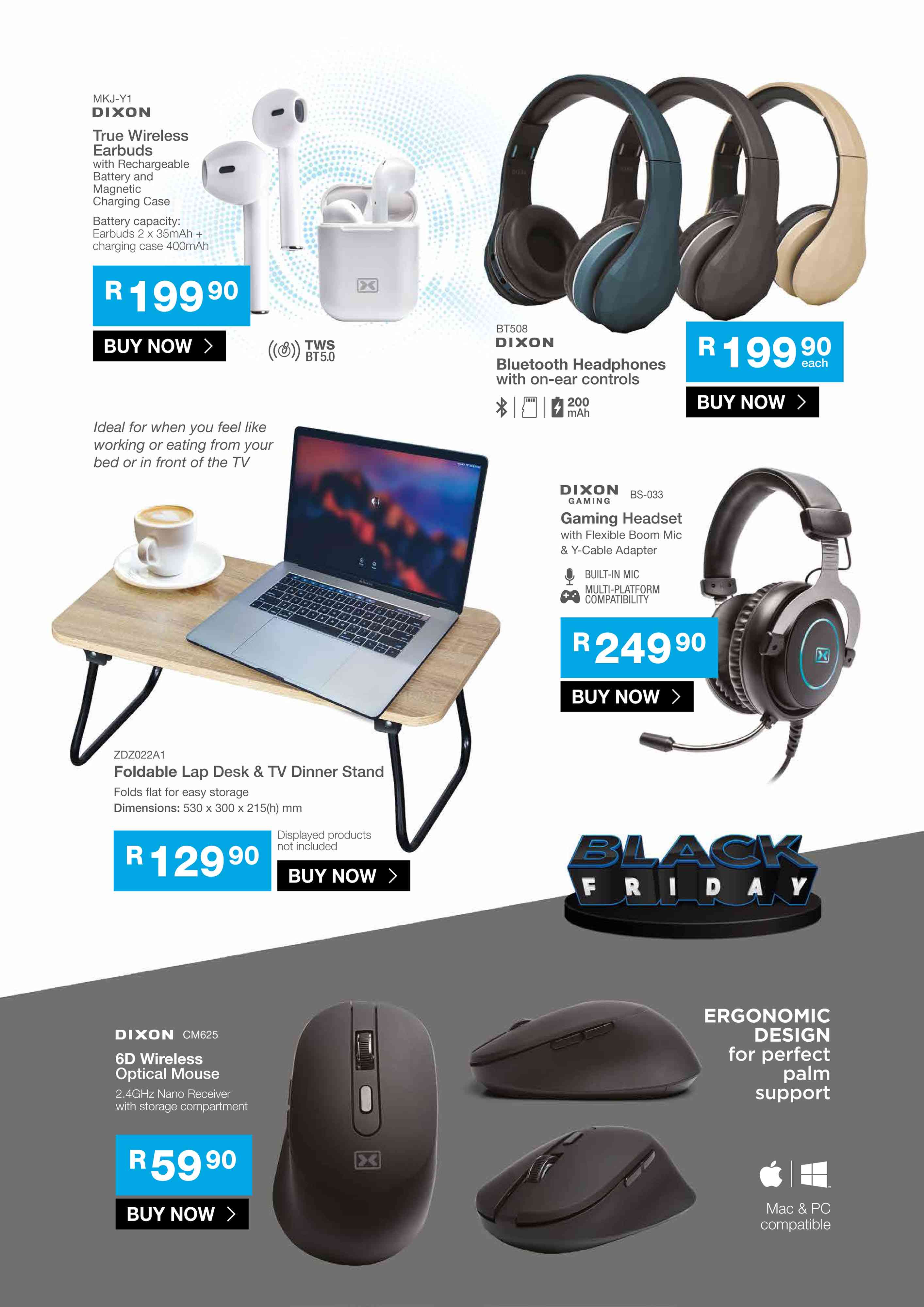 Special Dixon Gaming Headset With Flexible Boom Mic & Y-Cable Adapter ...