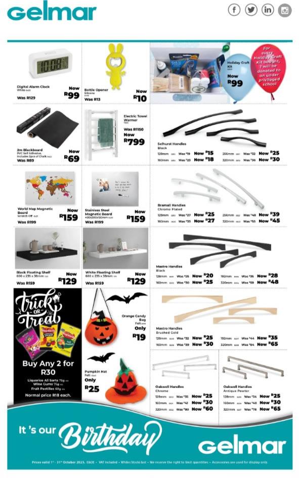 Gelmar Handles & Furniture Fittings : It's Our Birthday (01 October ...