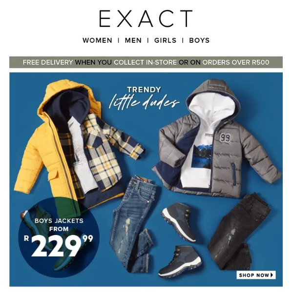 Exact : Trendy Little Dudes (Request Valid Dates From Retailer) — m ...