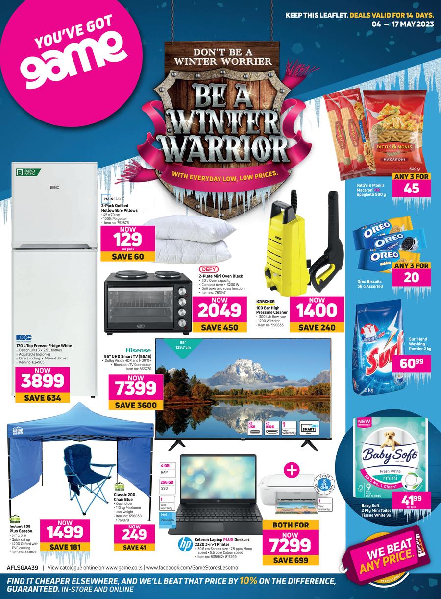 Game Lesotho : Be A Winter Warrior (04 May - 17 May 2023) — m.guzzle.co.za