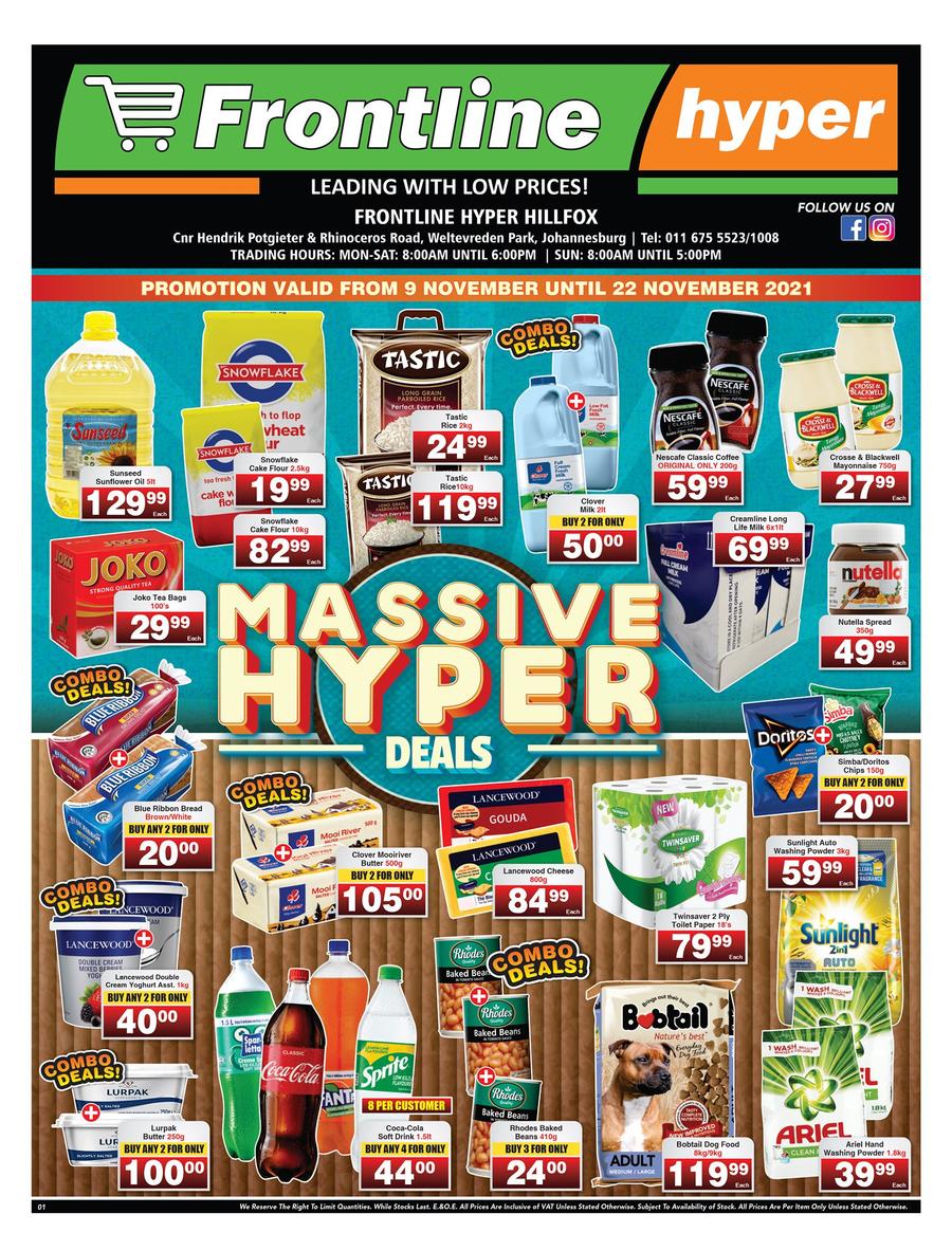 Frontline Hyper : Deals (09 November - 22 November 2021) — m.guzzle.co.za
