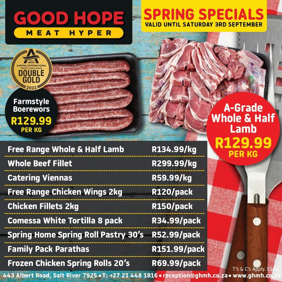 Good Hope Meat Hyper : Specials (31 August - 03 September 2022) — m ...