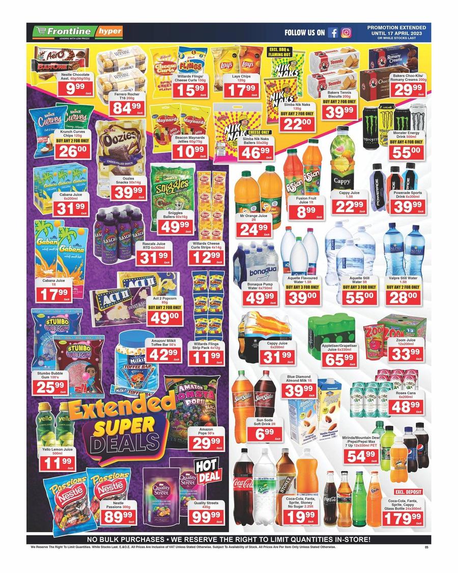Frontline Hyper : Super Deals (03 April - 17 April 2023) — m.guzzle.co.za