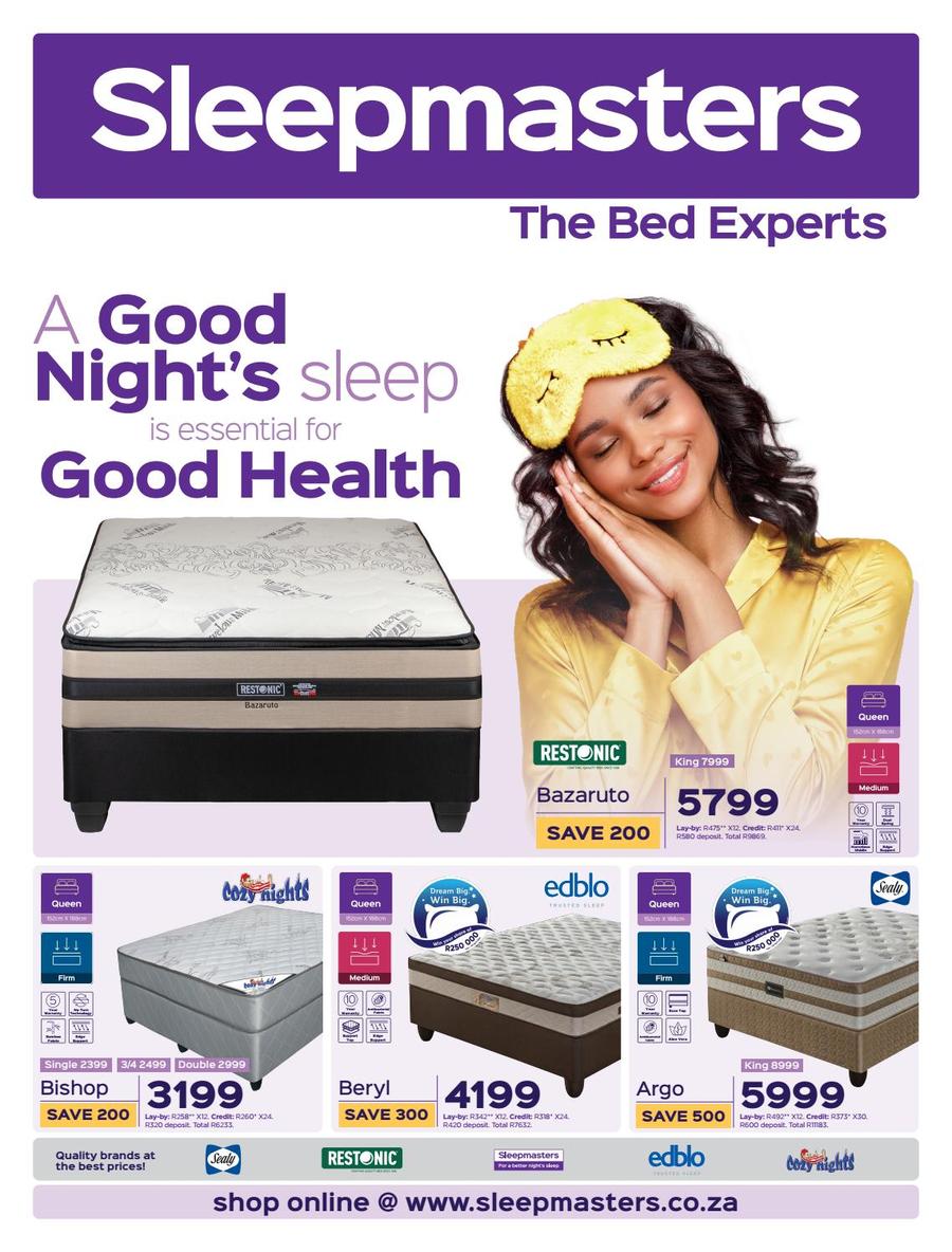 Sleepmasters : A Good Nights Sleep (01 February - 28 February 2021) — m ...