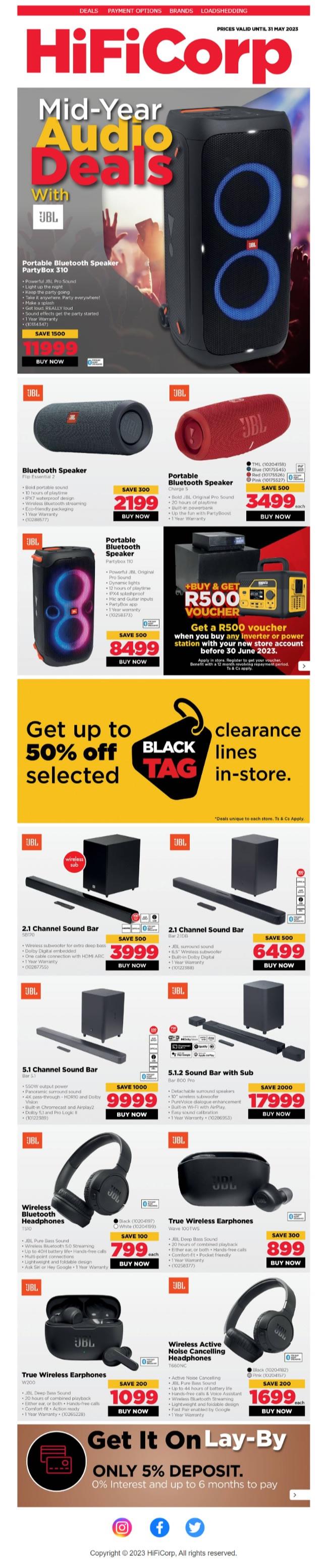 HiFi Corp : Audio Deals (18 May - 31 May 2023) — m.guzzle.co.za