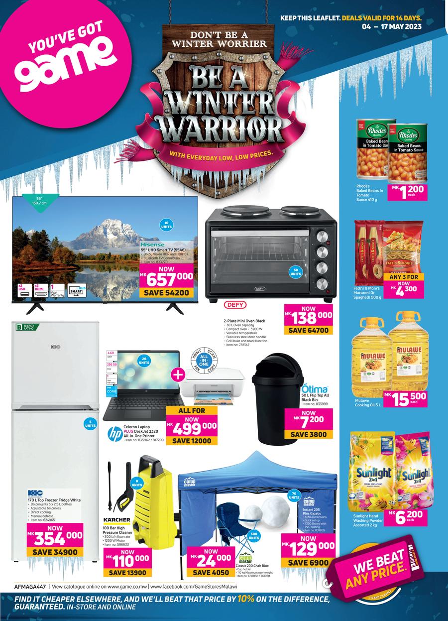 Game Malawi : Be A Winter Warrior (04 May - 17 May 2023) — m.guzzle.co.za