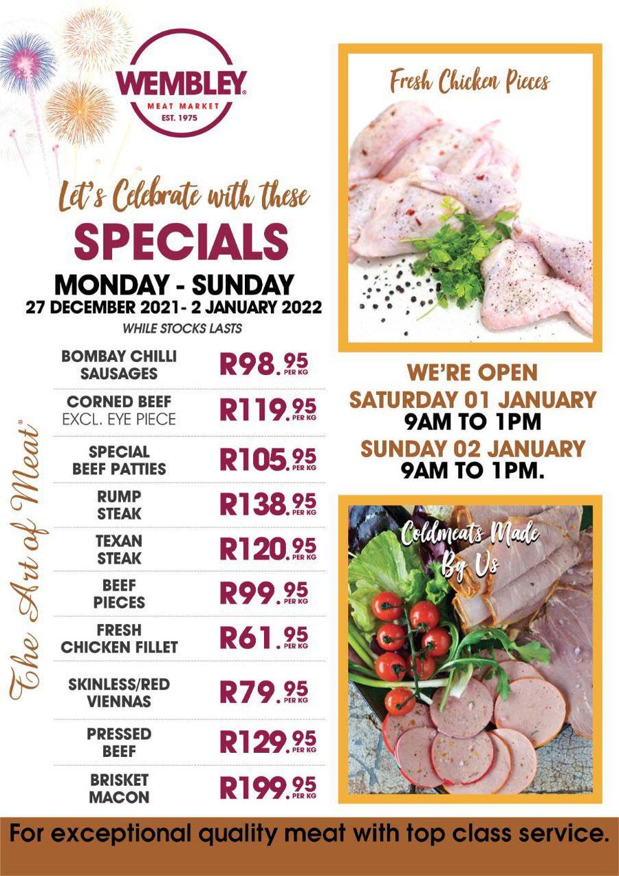 Wembley Meat Market : Specials (27 December - 02 January 2022) — m ...