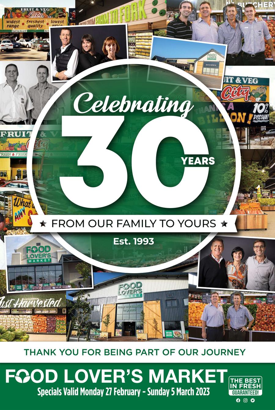 Food Lover's Market KwaZulu-Natal : Celebrating 30 Years (27 February ...