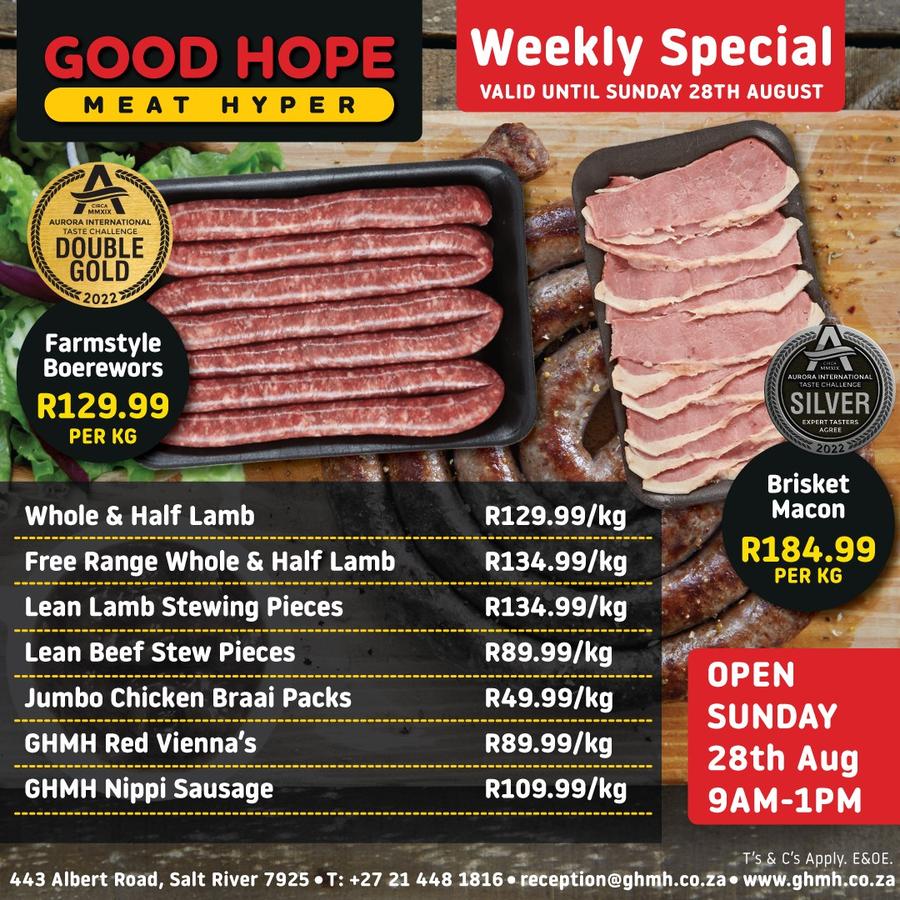 Good Hope Meat Hyper : Specials (24 August - 28 August 2022) — m.guzzle ...