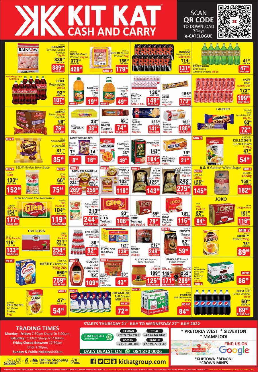Kit Kat Cash and Carry : Specials (21 July - 27 July 2022) — m.guzzle.co.za