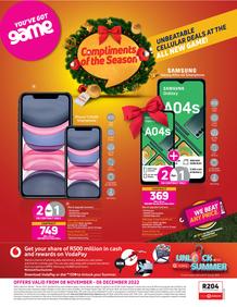 Game Cellular : Compliments Of The Season (08 November - 06 December ...